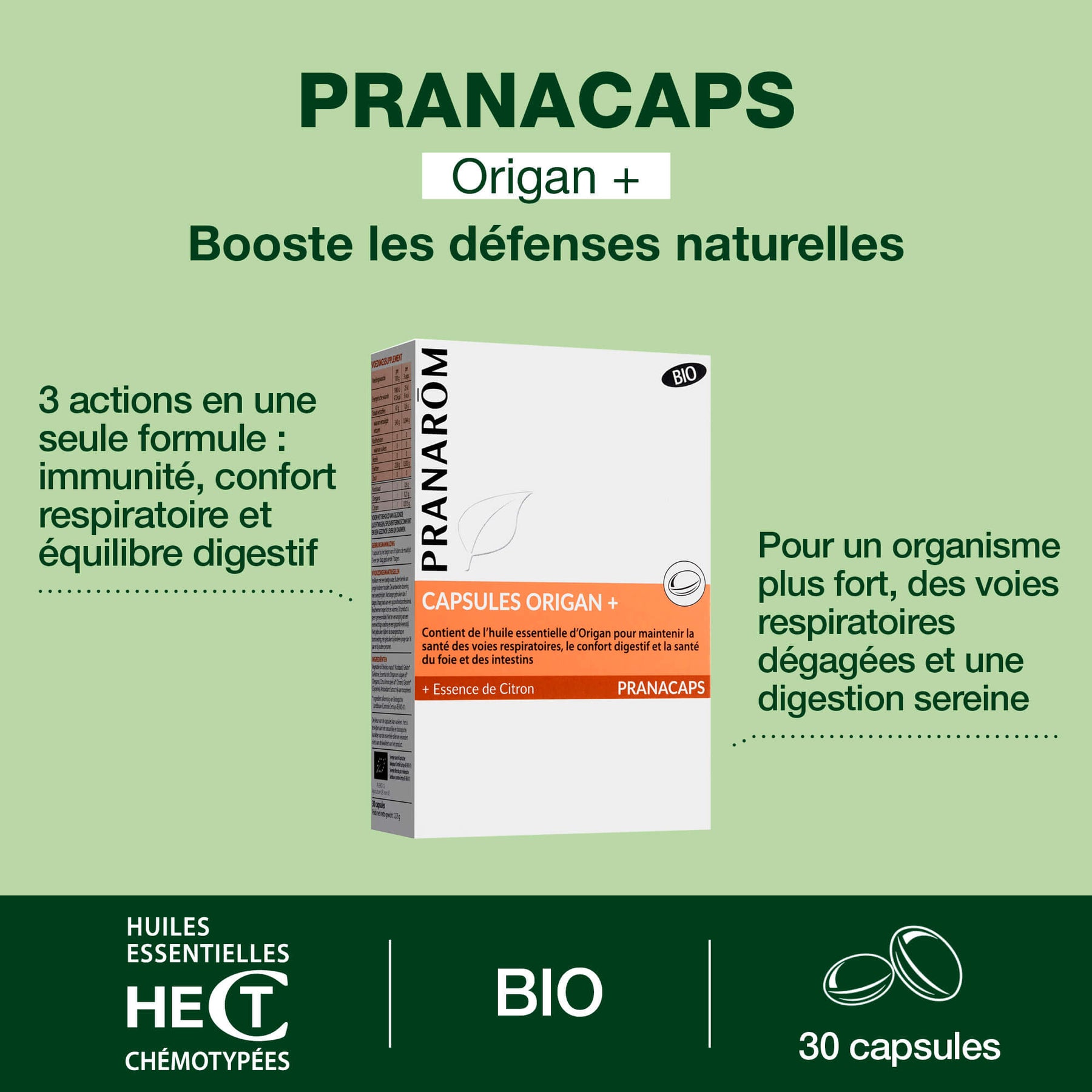 Capsules Origan + - 30 capsules Bio | Pranarôm